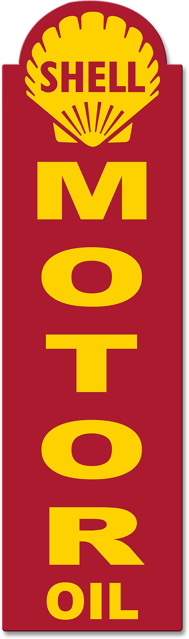 Shell motor oil metal sign - 8" x 30"