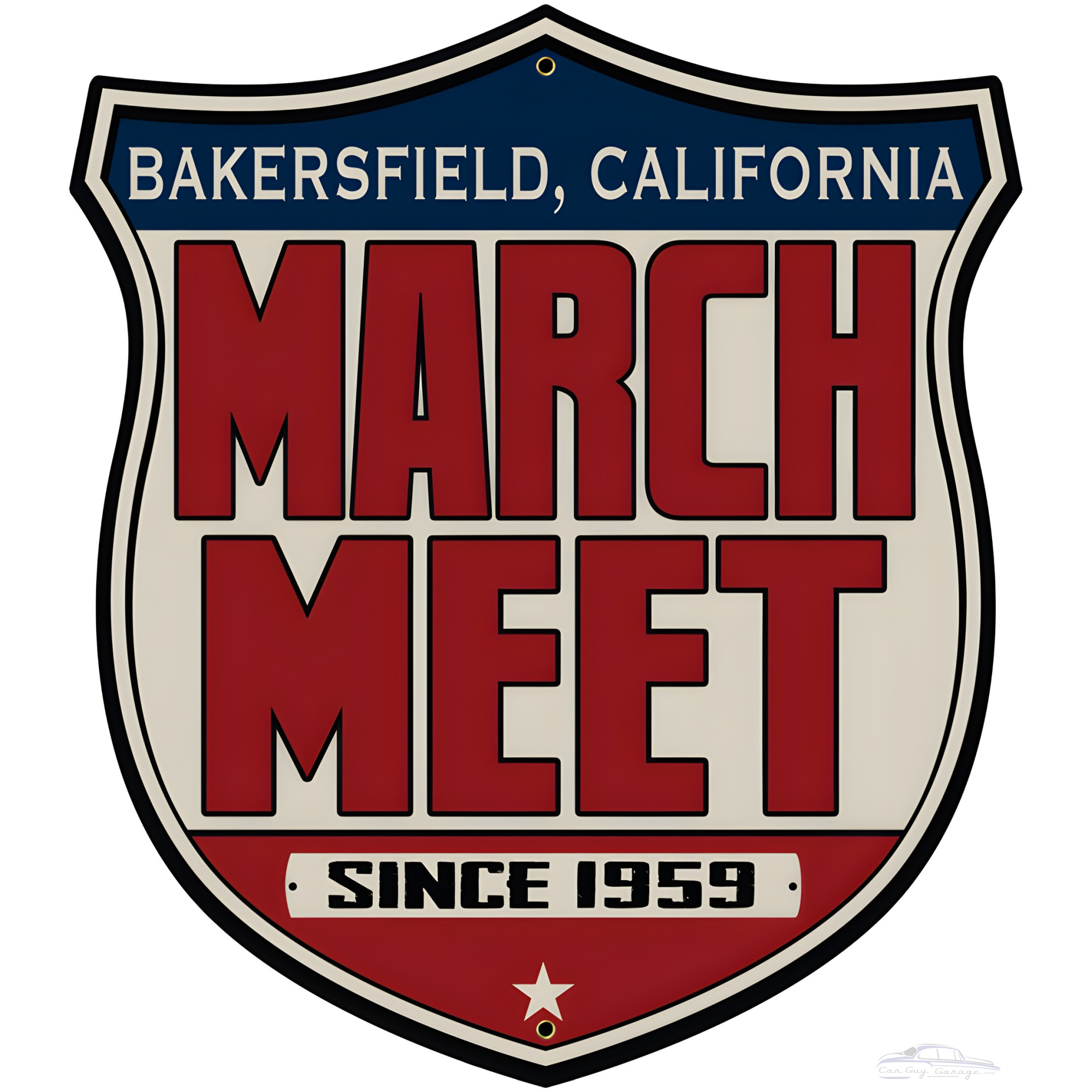 March Meet Metal Sign - 16"x14" - Durable, USA Made Decor