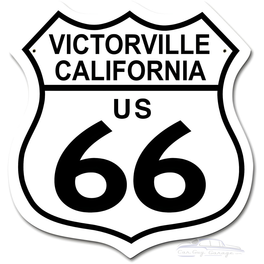 US Route 66 Victorville CA Metal Sign - 15"x15" Durable Decor