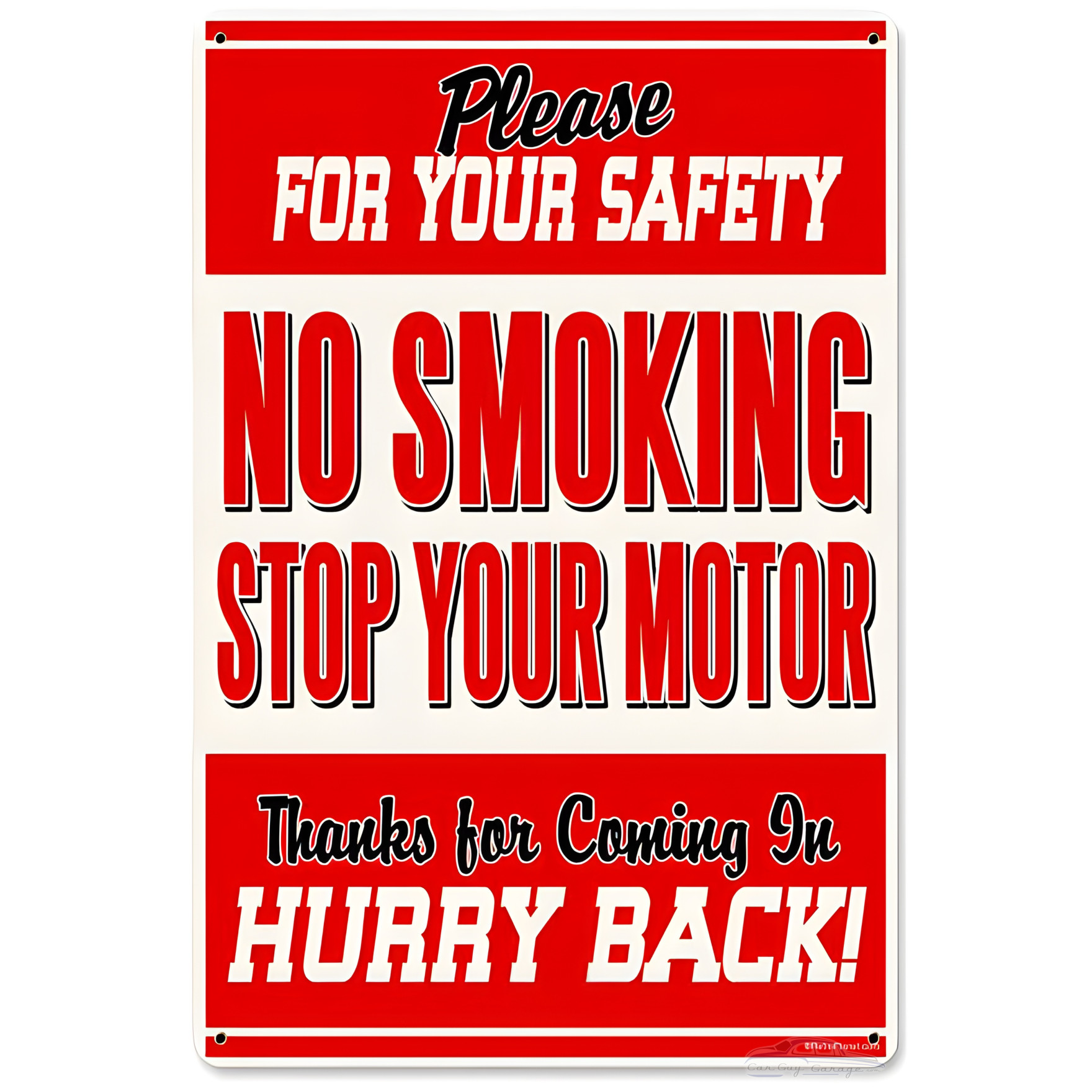 No Smoking Metal Sign - Durable 18"x12" American Steel