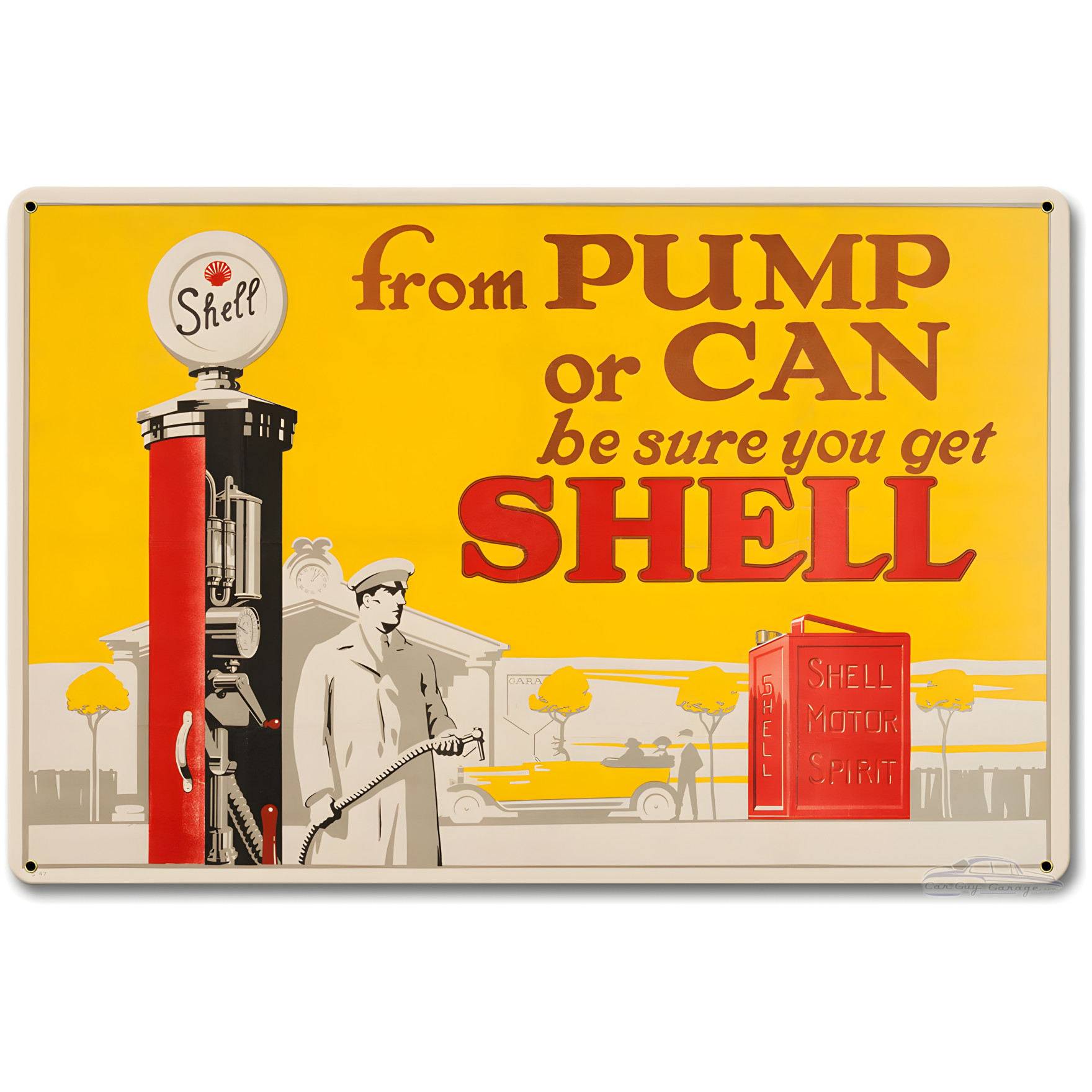 Pump Can Shell Metal Sign - 18"x12" - Durable, Made in USA