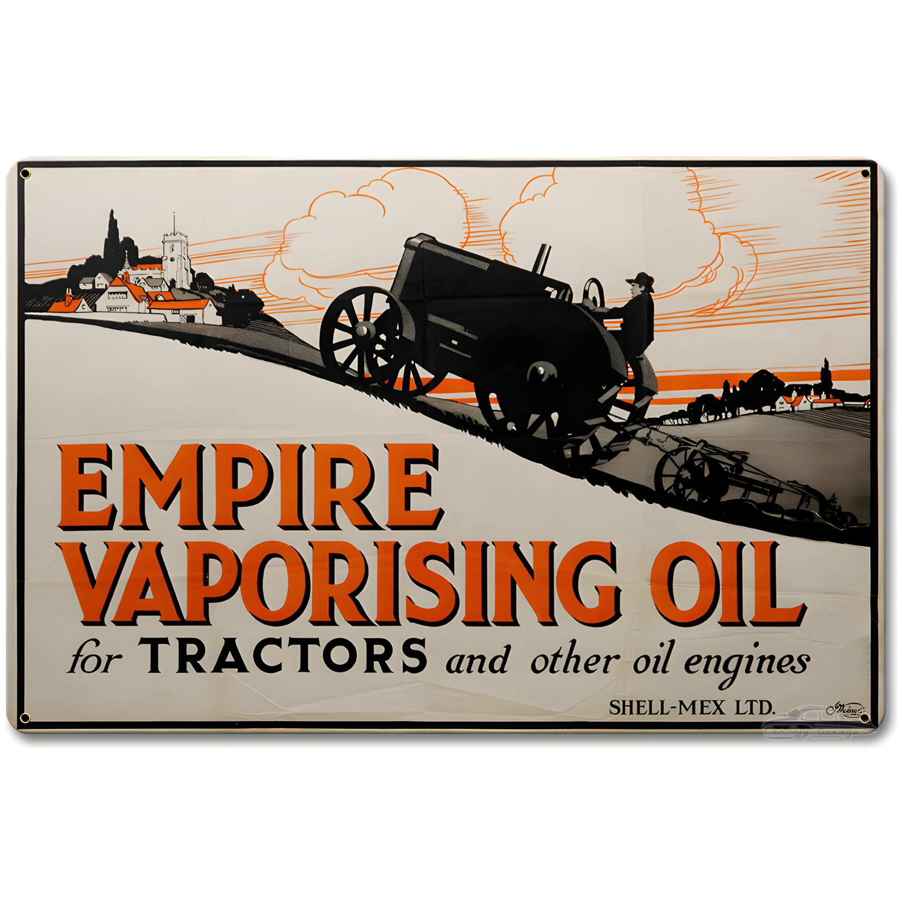 Empire Vaporizing Oil Metal Sign - Vintage Style 12" x 18"