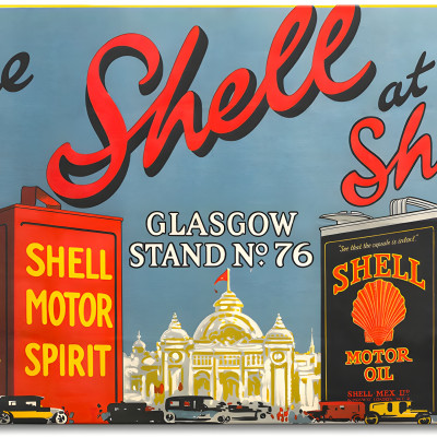 Shell Show Glasgow Metal Sign - 12"x18" - Made in USA