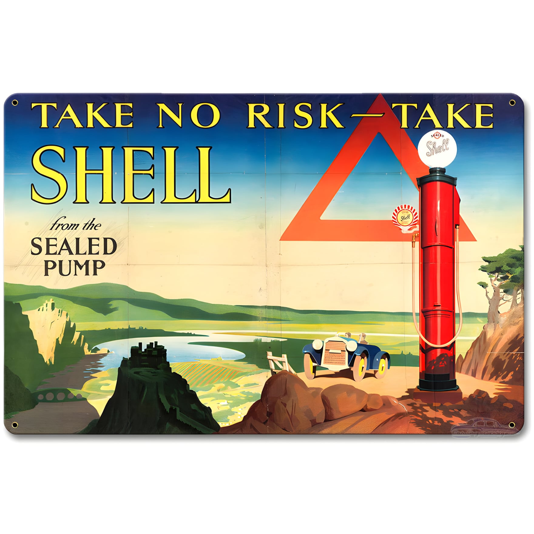 Take No Risk Metal Sign - 18" x 12" - Made in USA, Durable