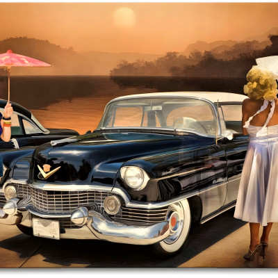 Vintage Cadillac Philosophy Metal Sign - 18"x12" - Made in USA