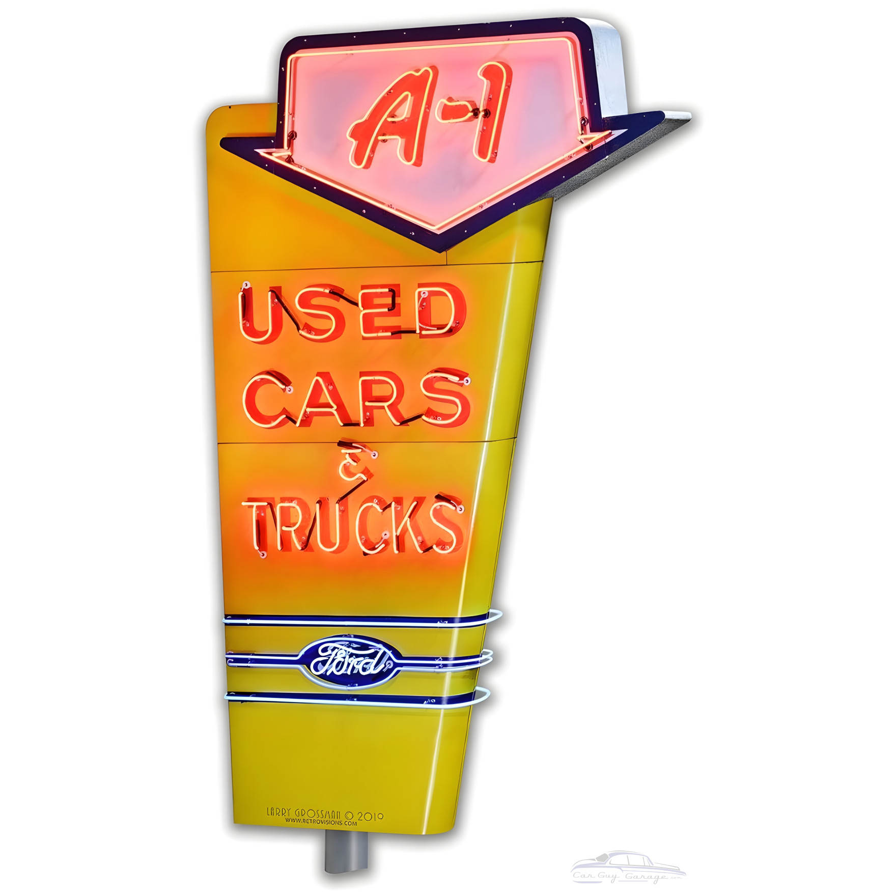Vintage 1950's Used Car Metal Sign - 10" x 18" - USA Made