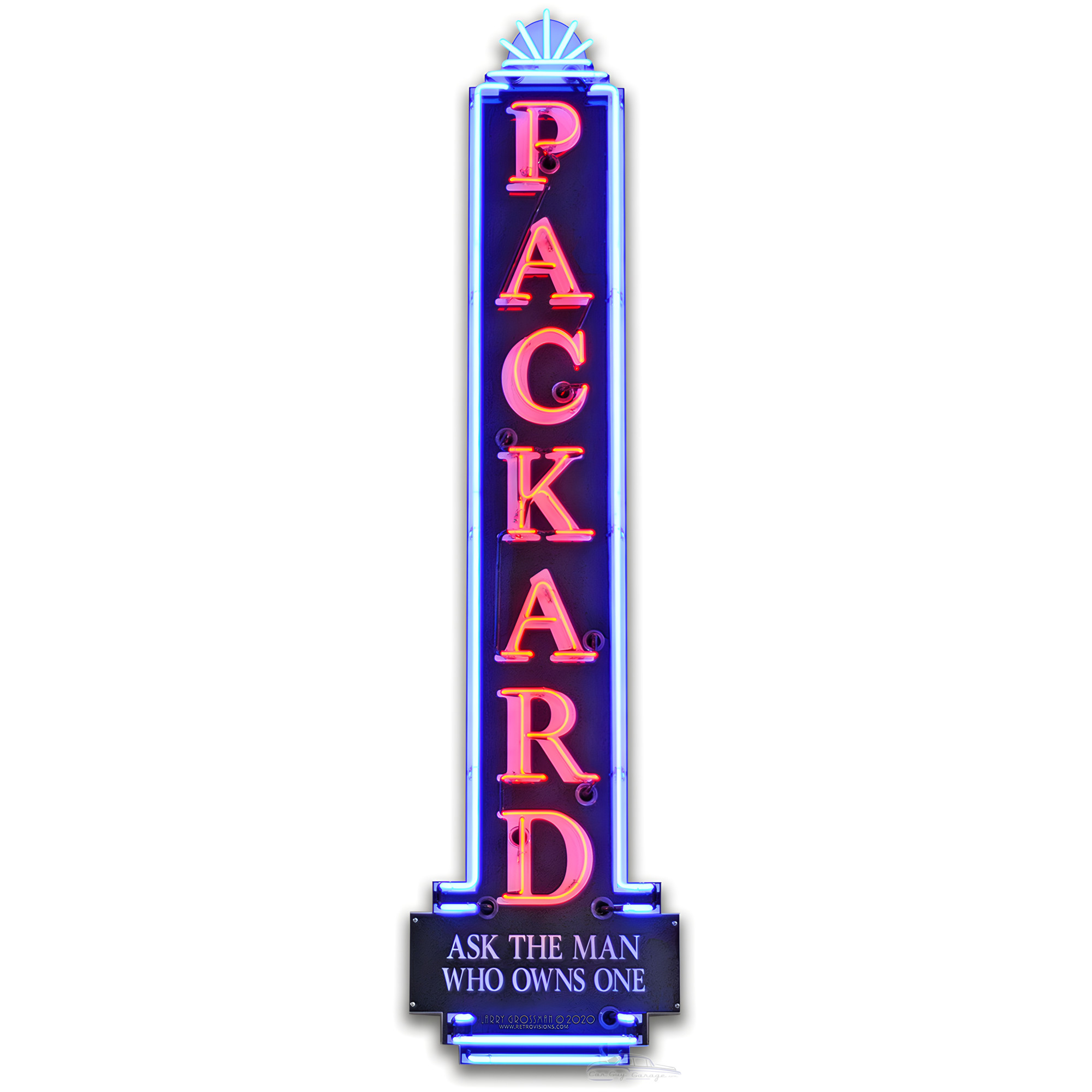 Vintage 1930s Packard Metal Sign - 5" x 18" - Made in USA