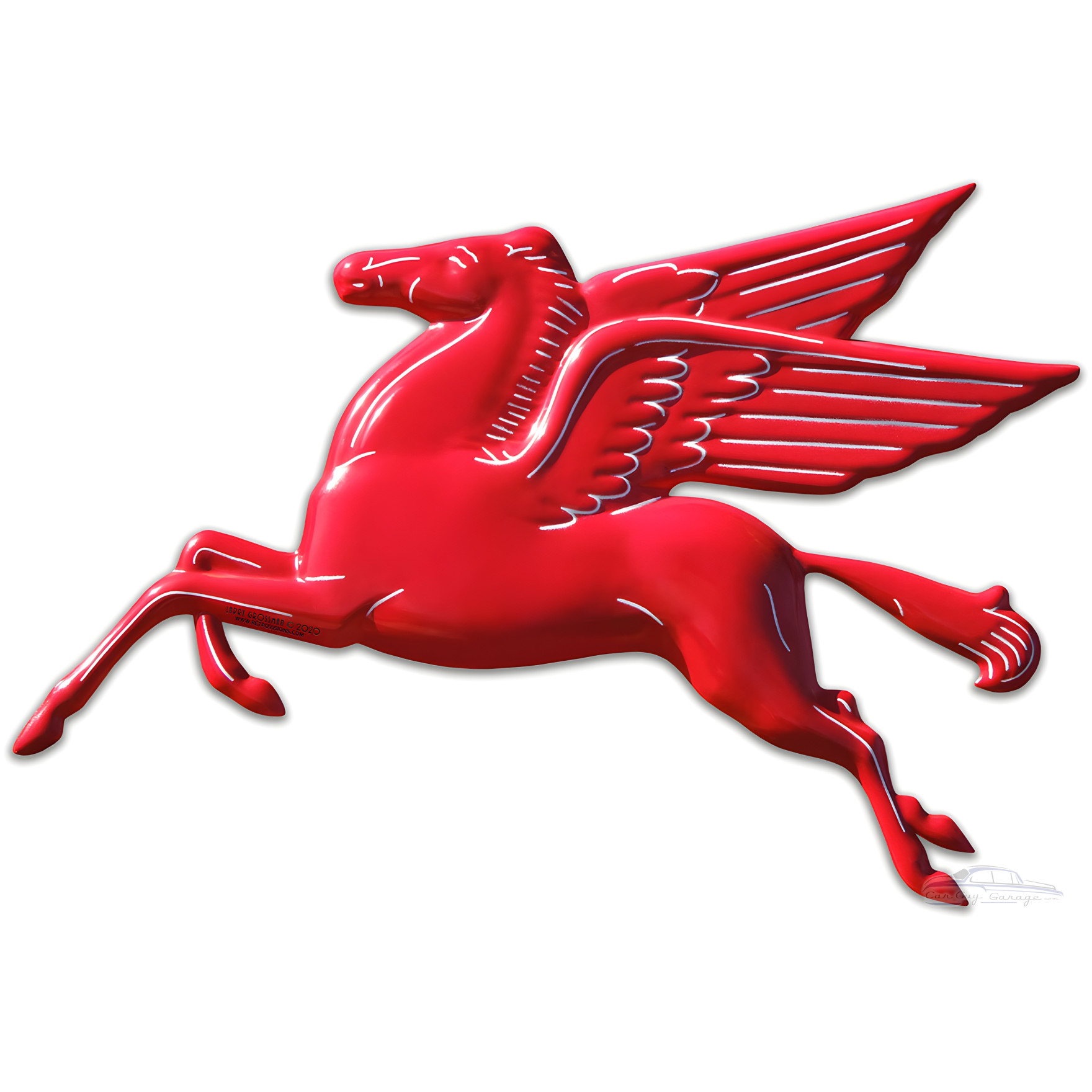 Pegasus Flying Metal Sign - Vintage Decor, 18" x 13", USA Made