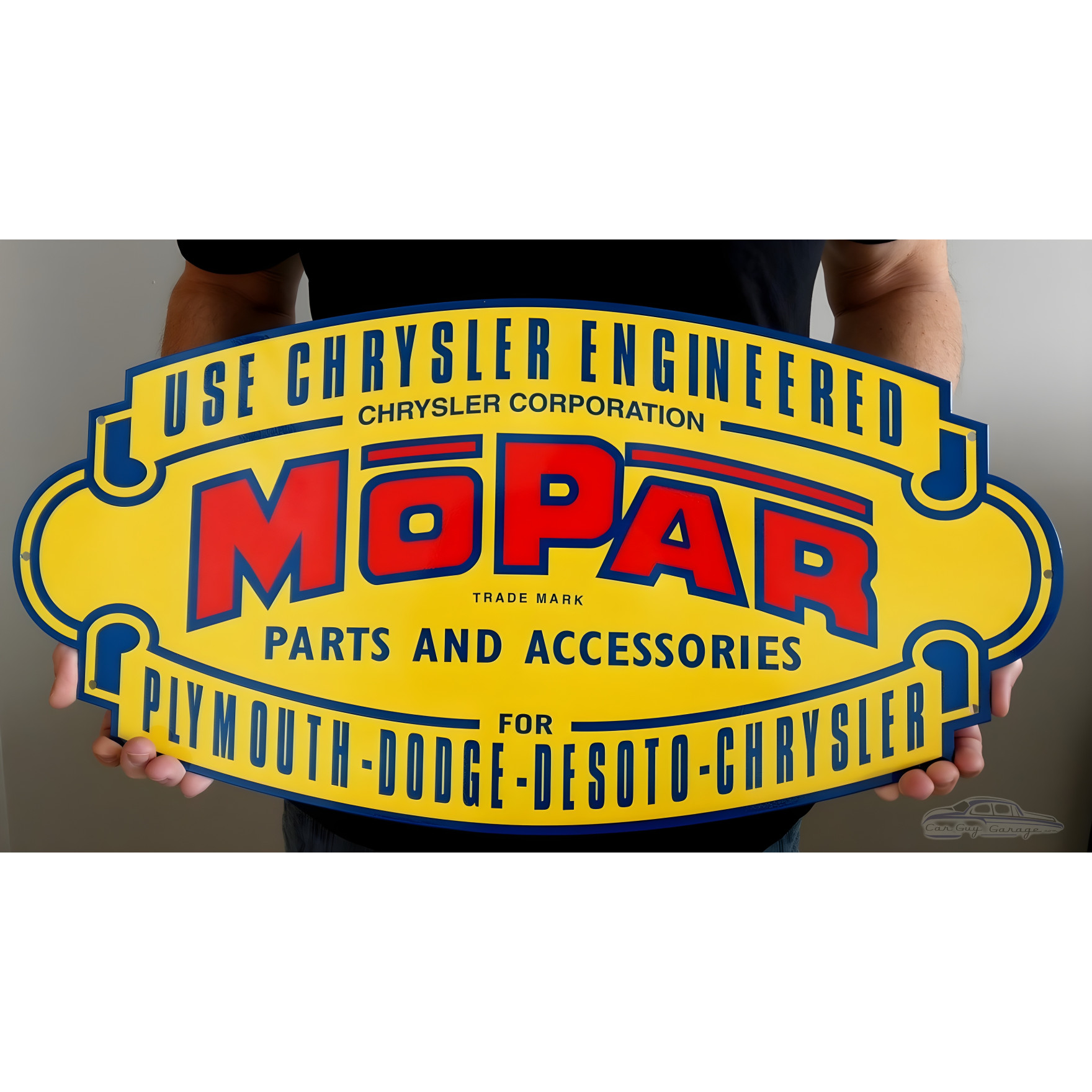 Vintage MOPAR Metal Sign 1937-1947 - Heavy Duty Steel, USA Made