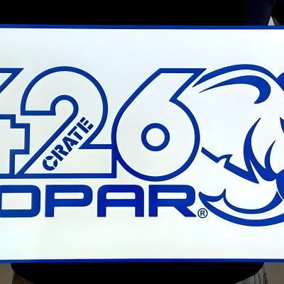 MOPAR Hellephant Crate 426 Motor Metal Sign - 40"x20" Steel