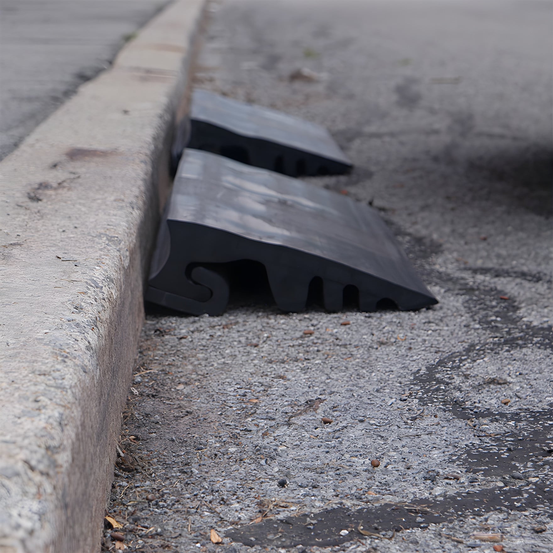 12ft Long 4in Tall 90 Degree Curb Ramp - Durable Rubber Solution