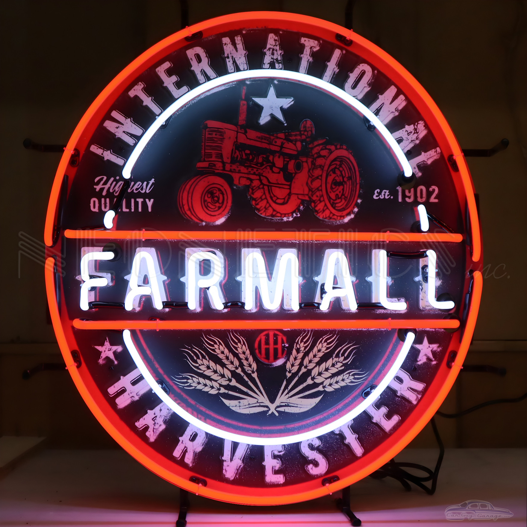 Farmall Tractor 1902 Neon Sign - Vintage Americana Decor