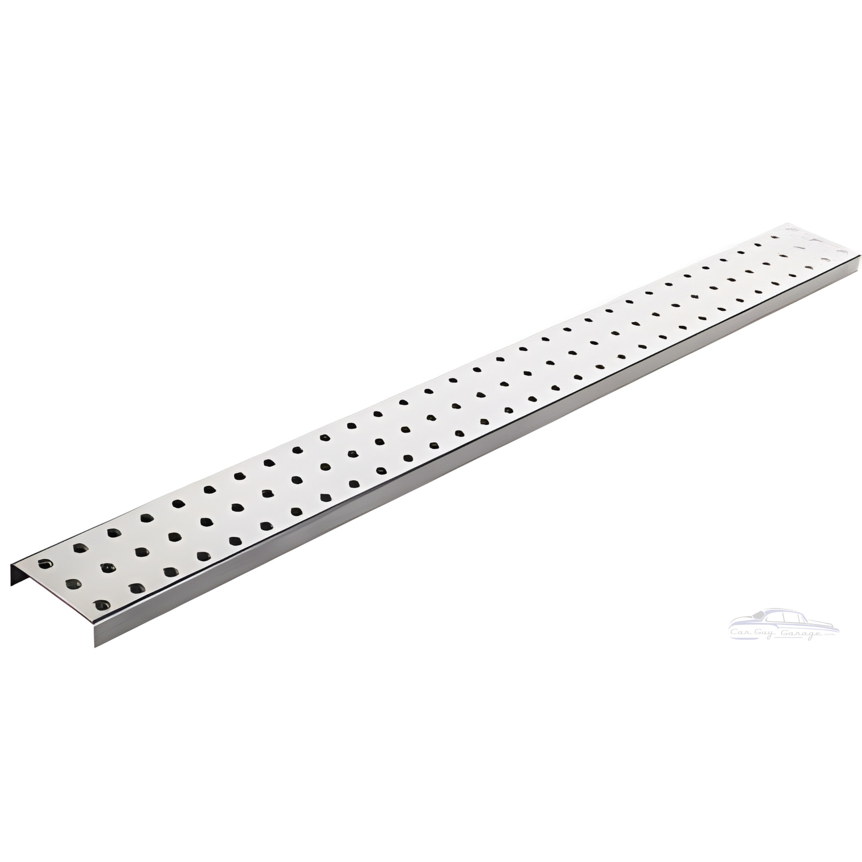 Two Silver 3" x 32" Metal Pegboard Strips - Durable & Stylish