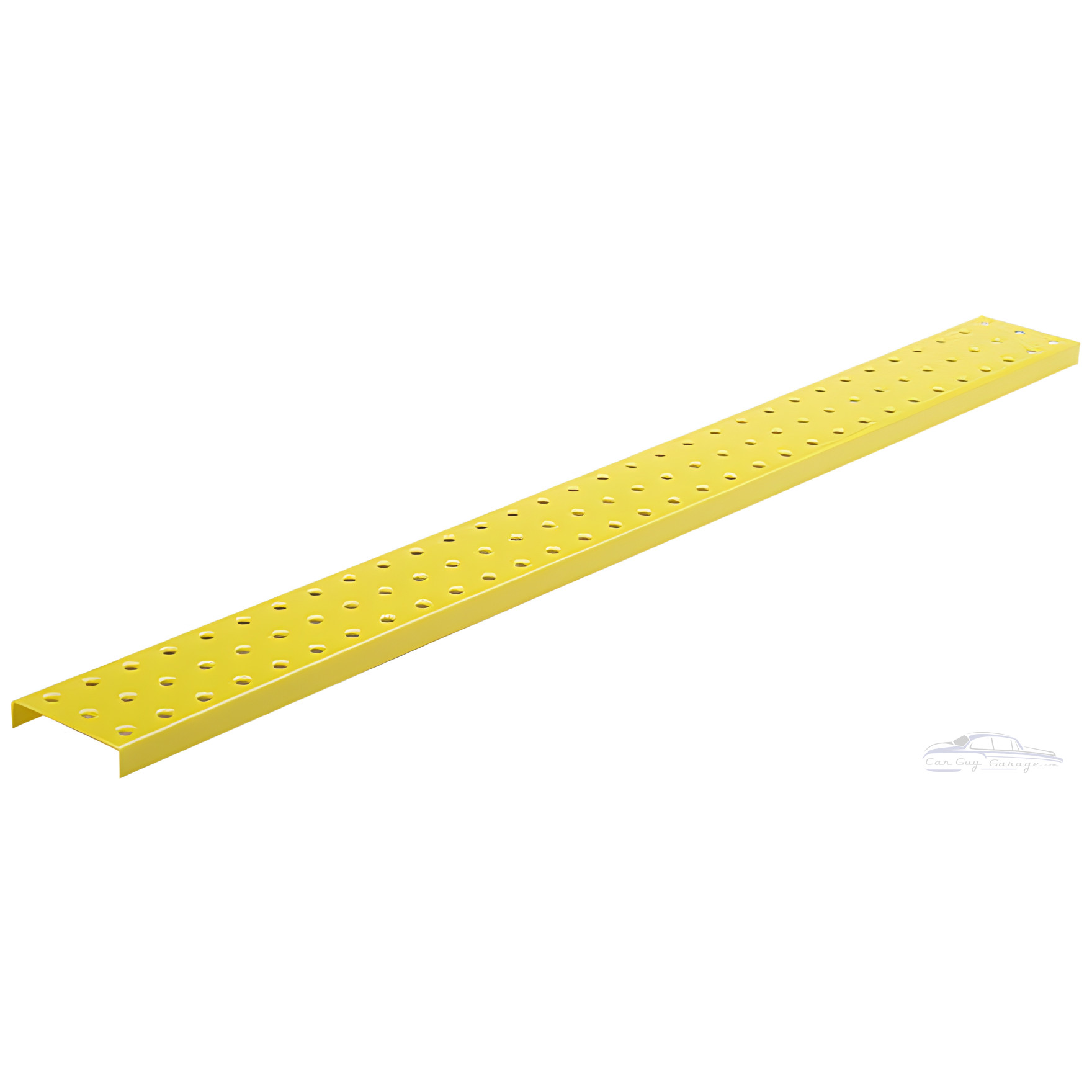 Two Yellow 3" x 32" Metal Pegboard Strips - Durable & Stylish