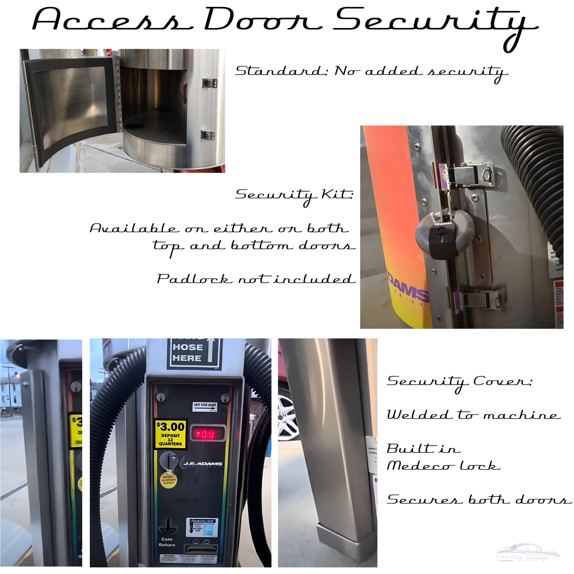 Self-Serve Coin & Bill-Operated Car Wash Vacuum - 120V 3 Motor