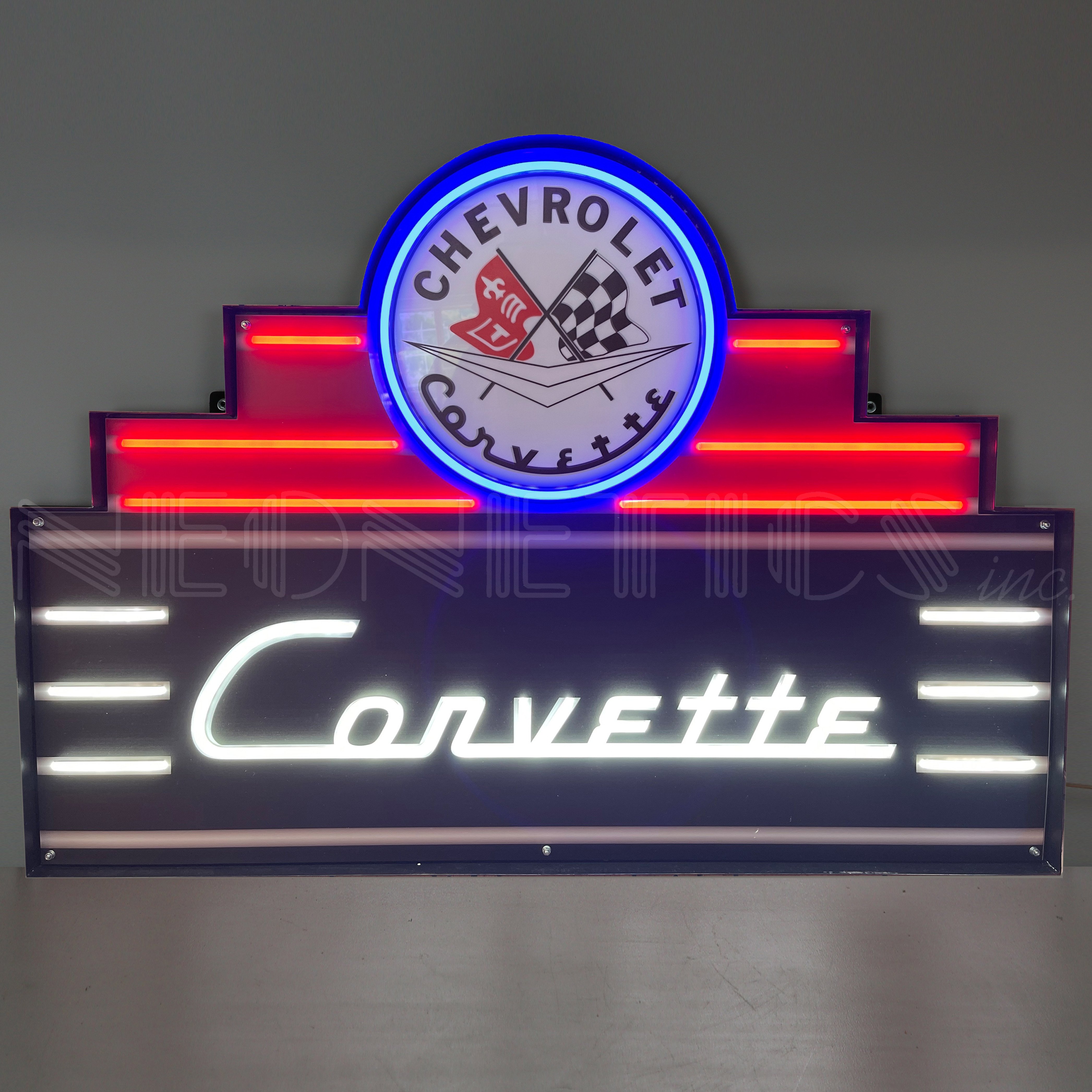 Corvette LED Flex Rope Sign - Classic Americana, 39"x28"