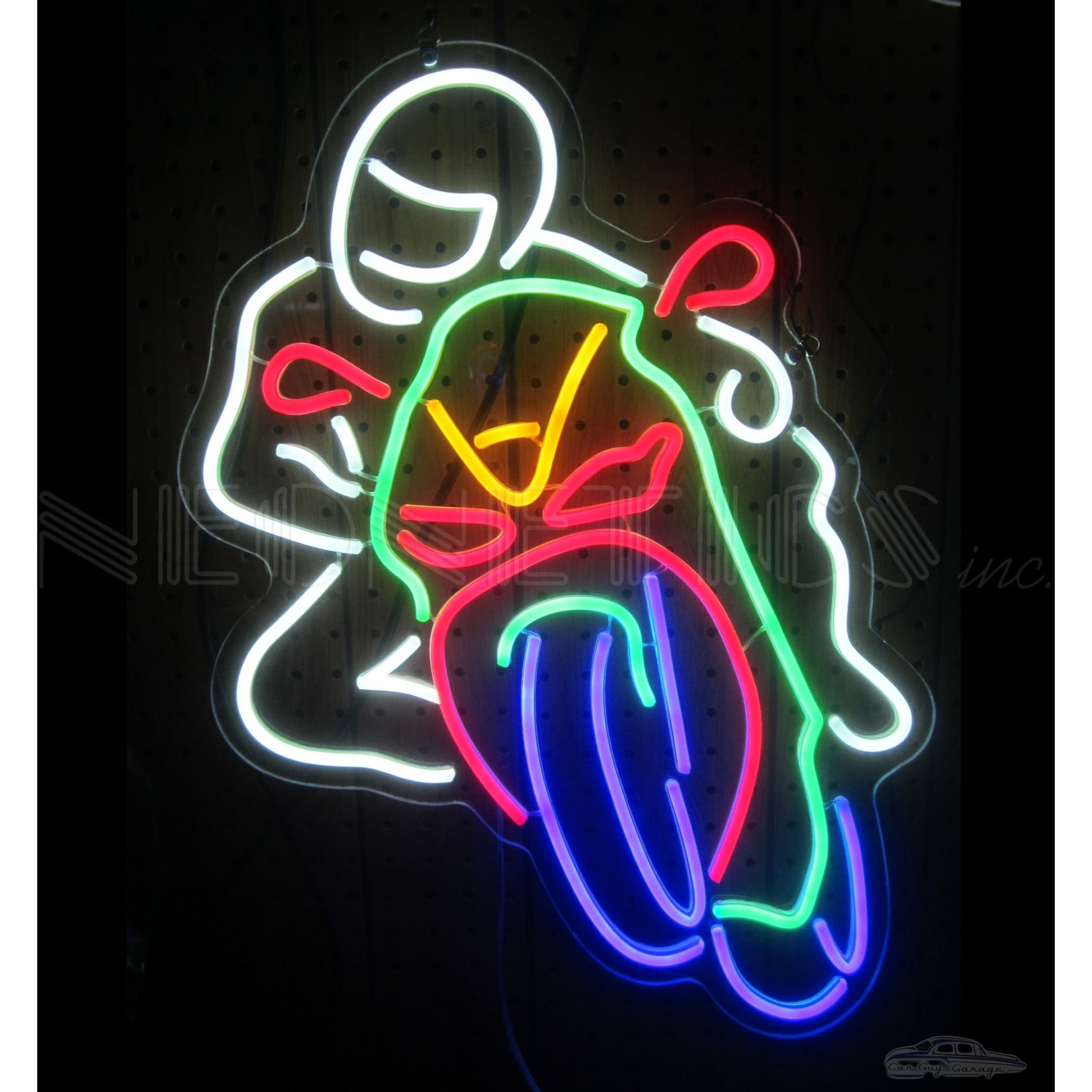 Motorcycle LED Flex Rope Sign - Acrylic Backing, Remote Control