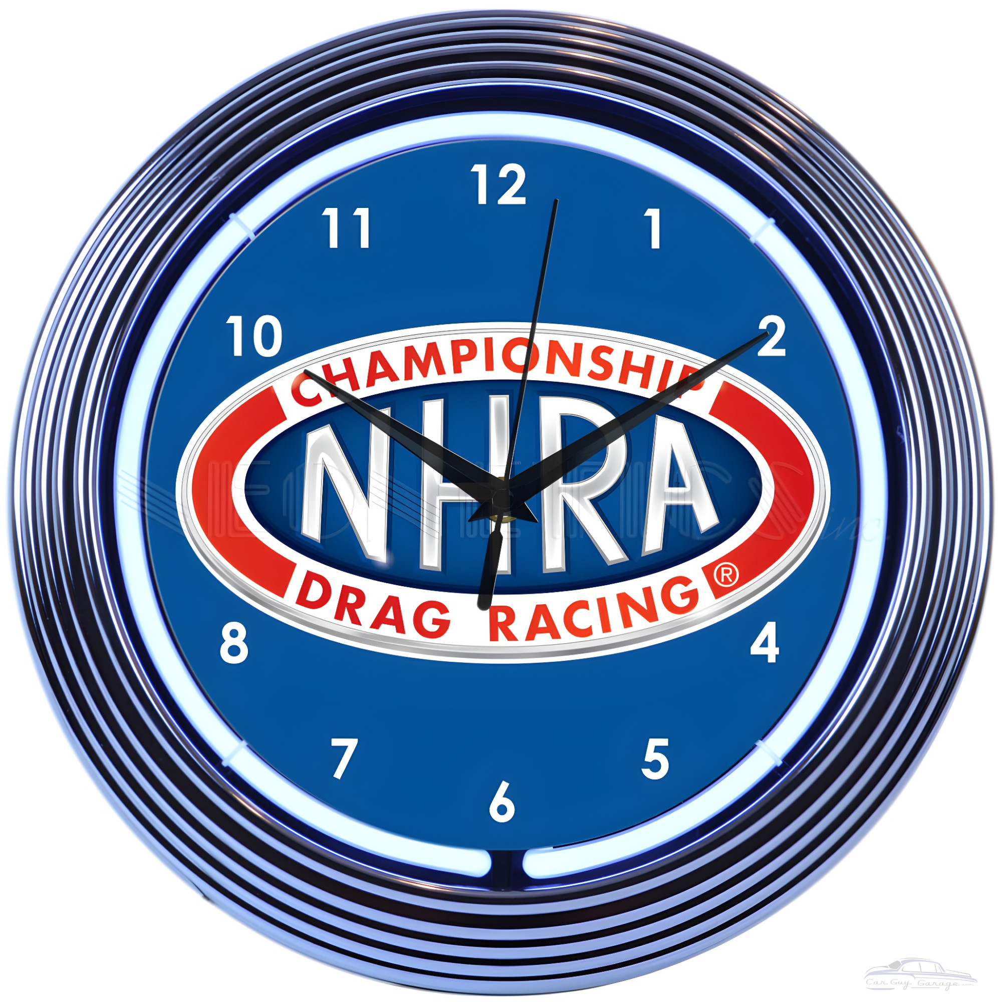 NHRA Neon Clock - Vibrant Racing Memorabilia, 15" Indoor Use