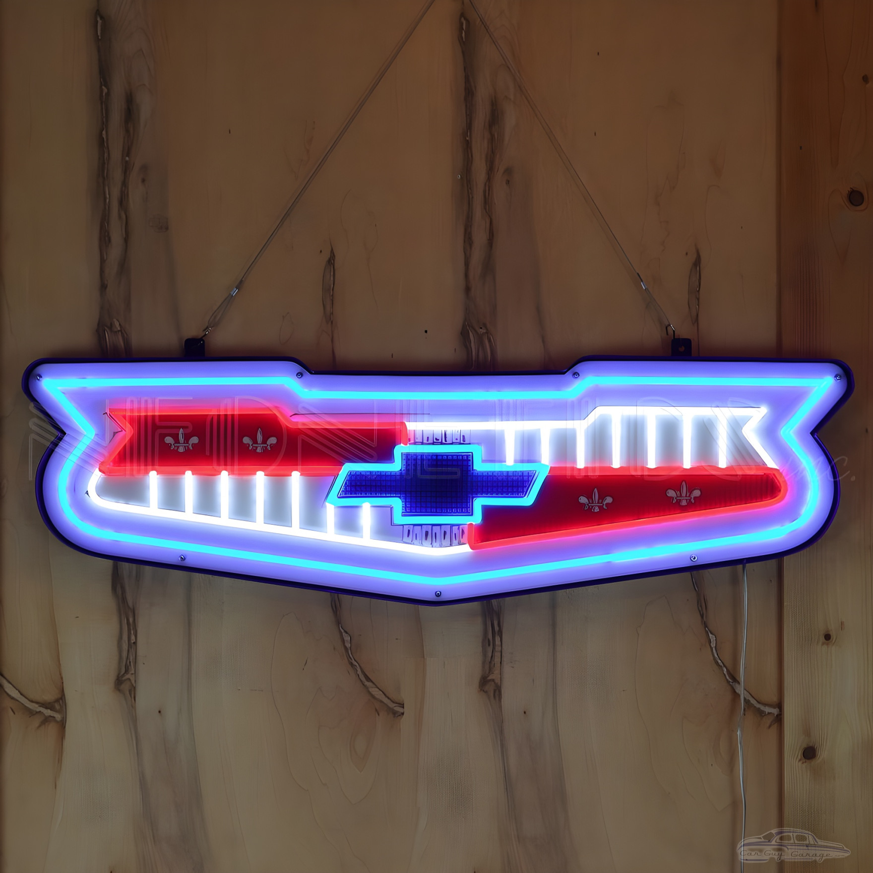 57 Chevy Emblem LED Flex Rope Sign - Classic & Durable Decor