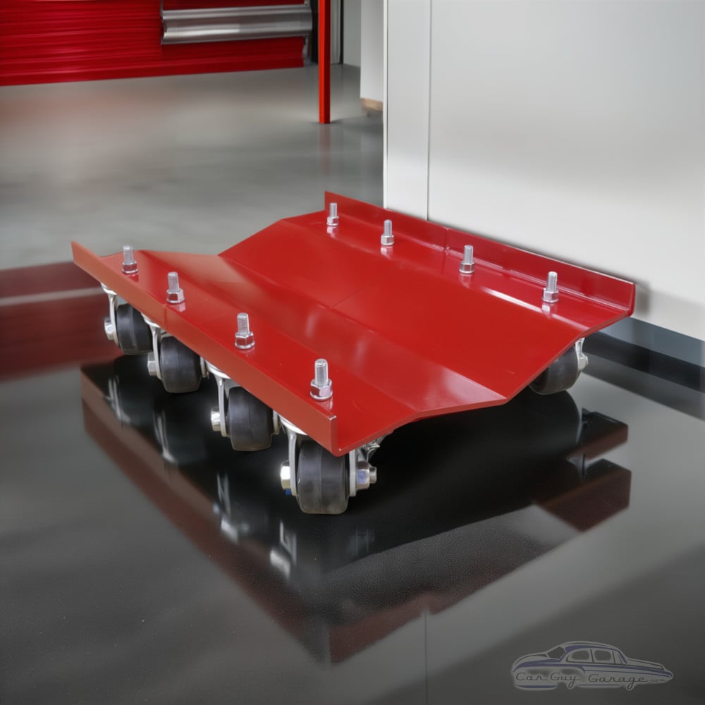 Hanging Car Dolly Wall Rack - Secure Garage Storage Solution