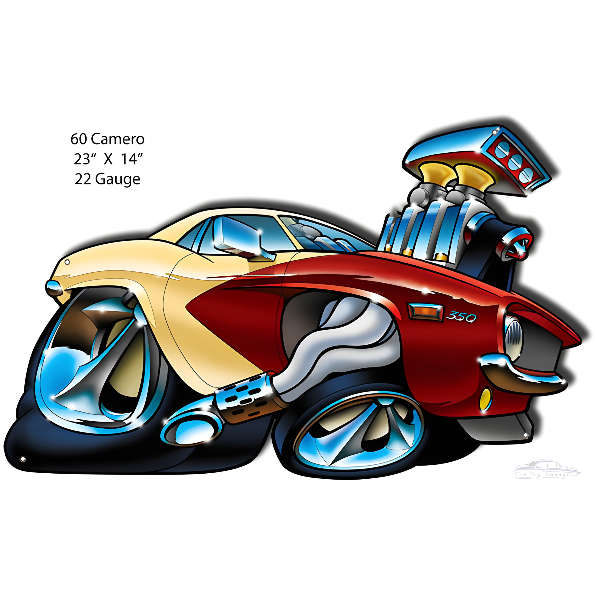 Camaro 60s Era Laser Cut Out Metal Sign - 14" x 23"