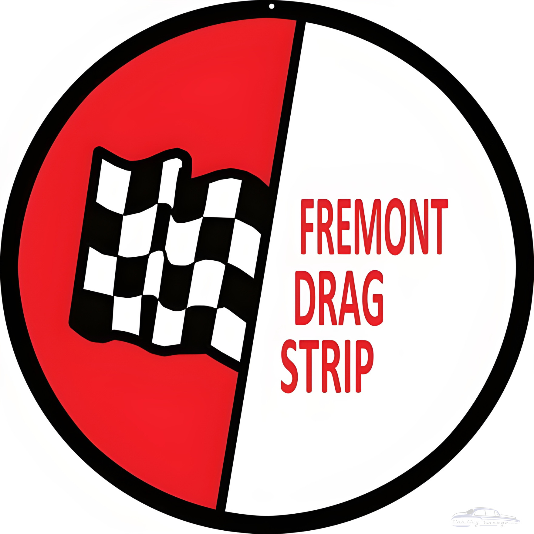 Fremont Drag Race Metal Sign - 14" Round