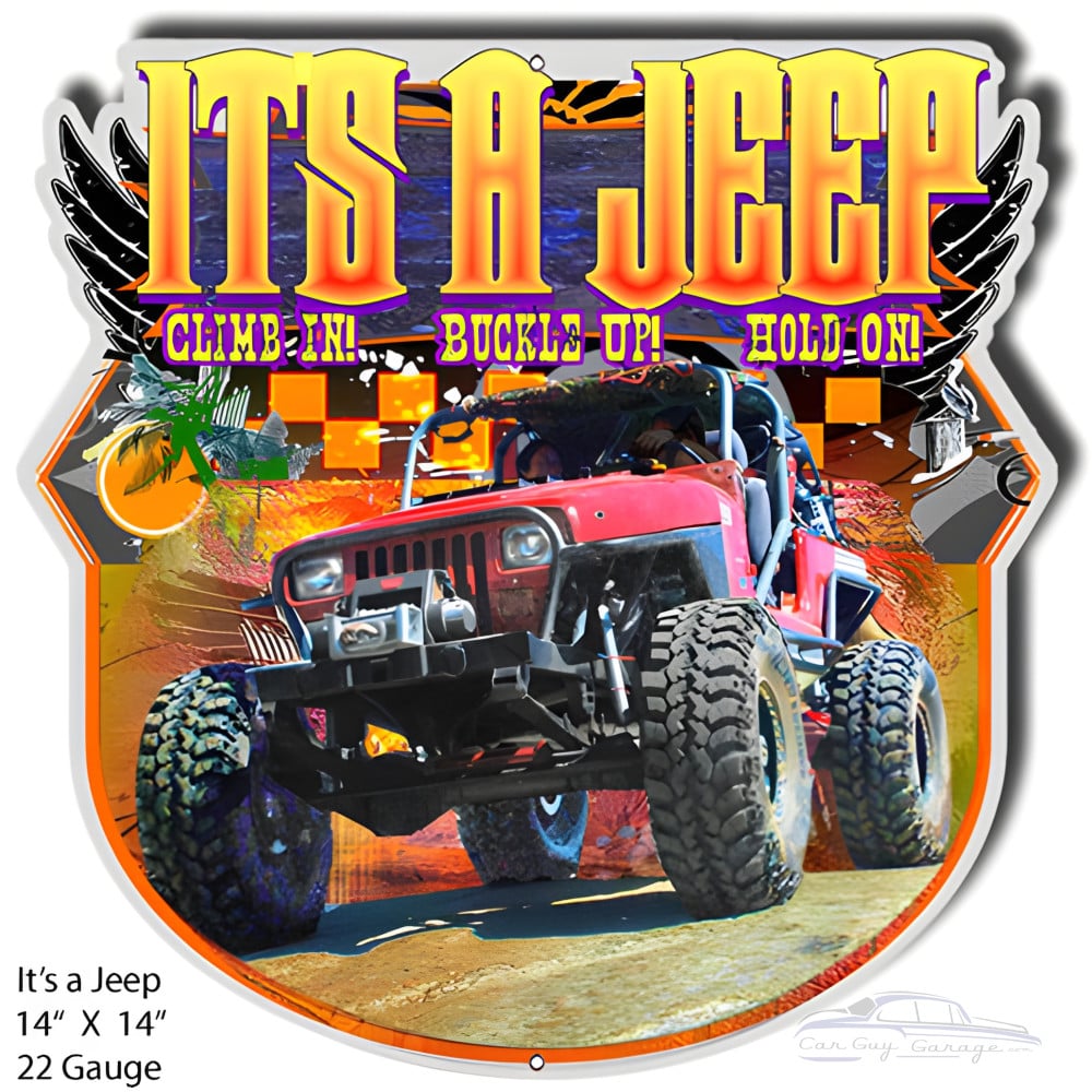 Jeep LED Sign - 15" Diameter, Indoor Use, Energy Efficient