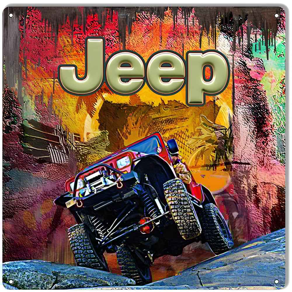 Jeep LED Sign - 15" Diameter, Indoor Use, Energy Efficient