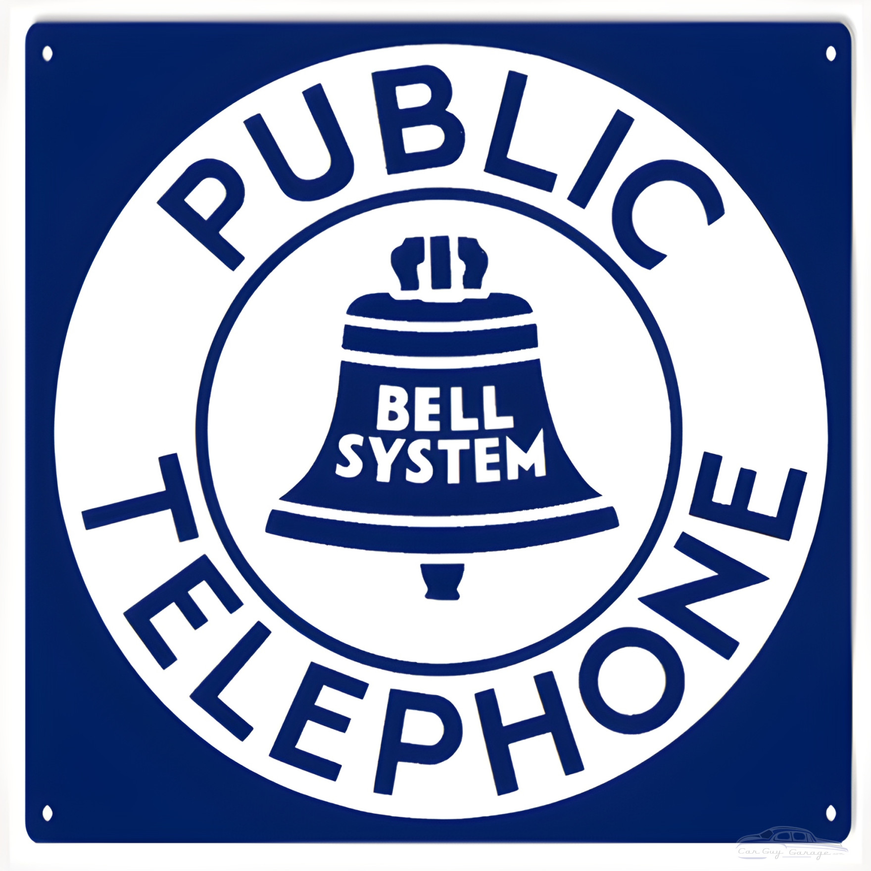 Public Telephone Bell Systems Metal Sign - 12" x 12"