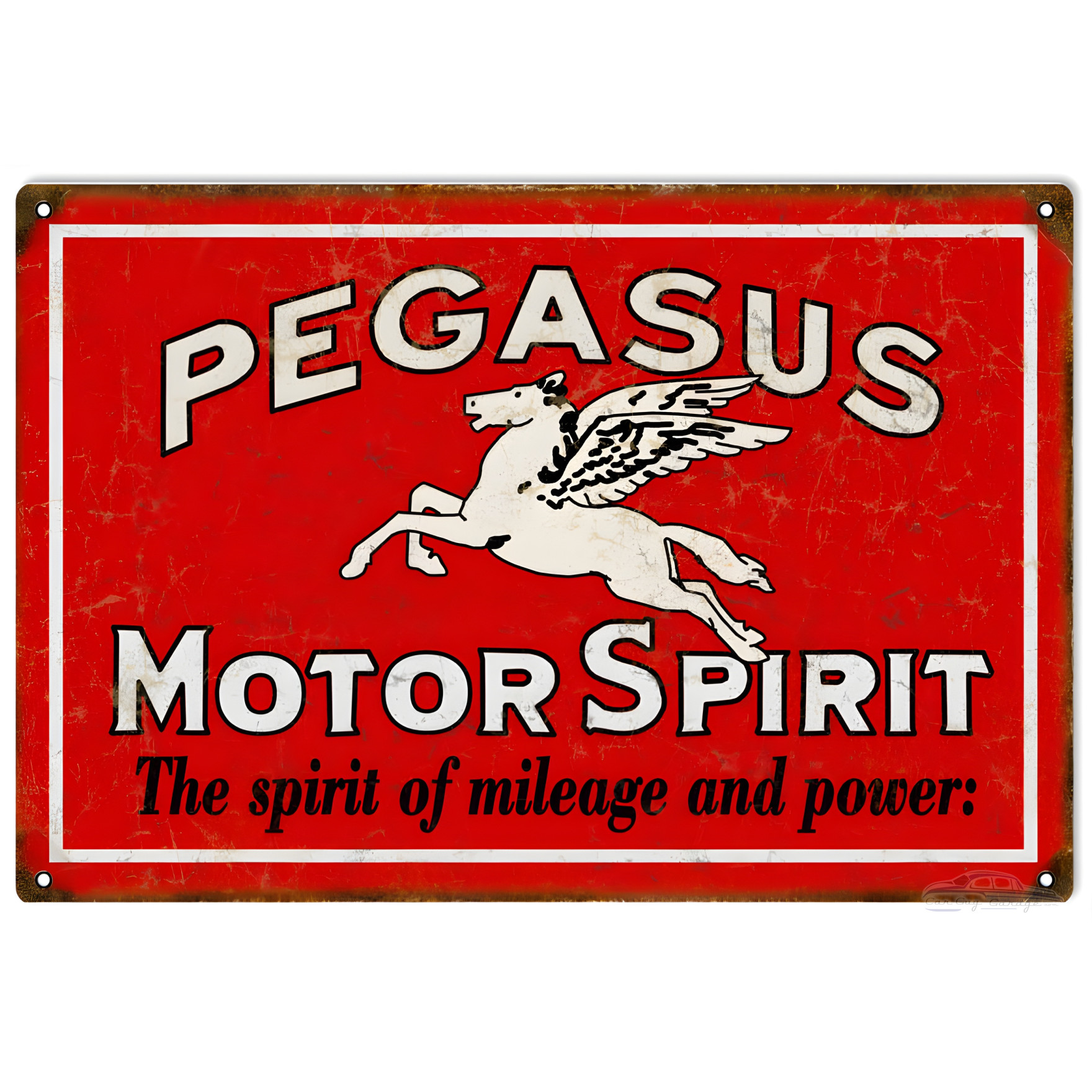 Pegasus Motor Spirit Metal Sign - 16" x 24"