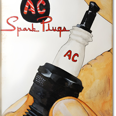 AC Spark Plugs Gas Station Metal Sign - 12" x 18"