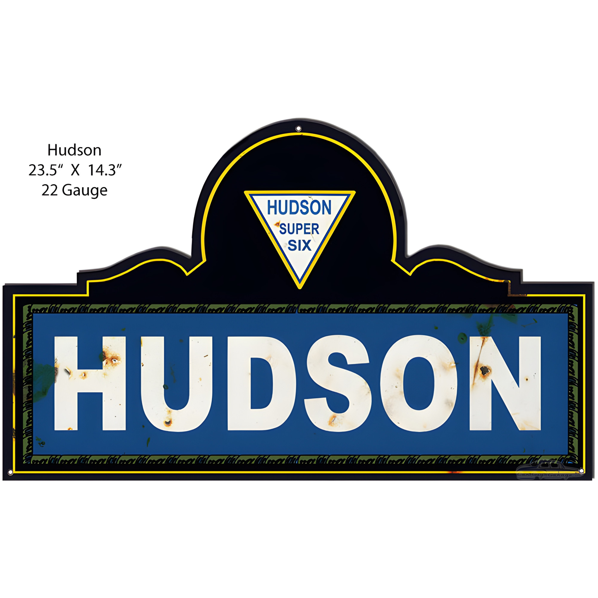Hudson Super Six Vintage Metal Sign - 23" x 14.5"