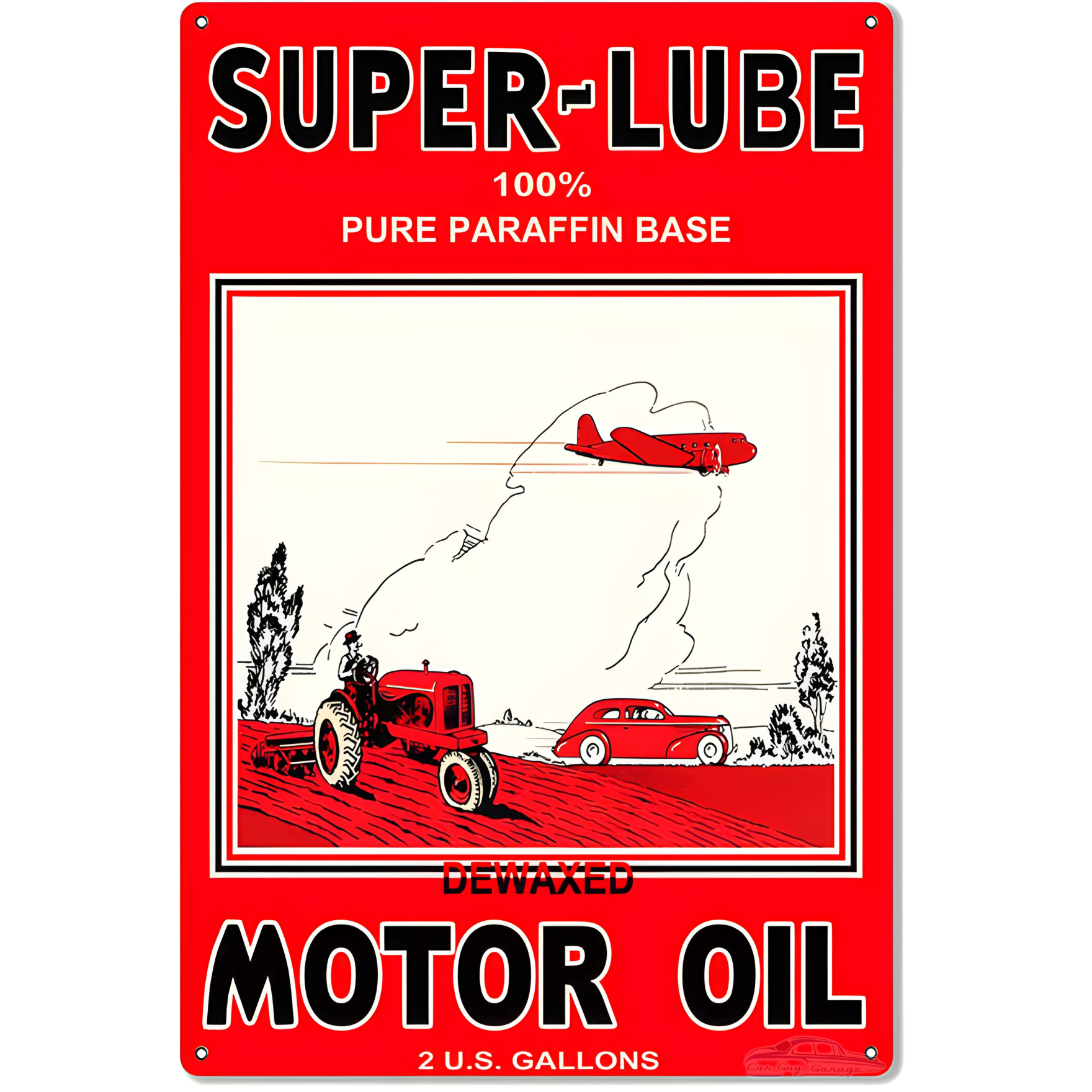 Super-Lube Motor Oil Metal Sign - 16" x 24"