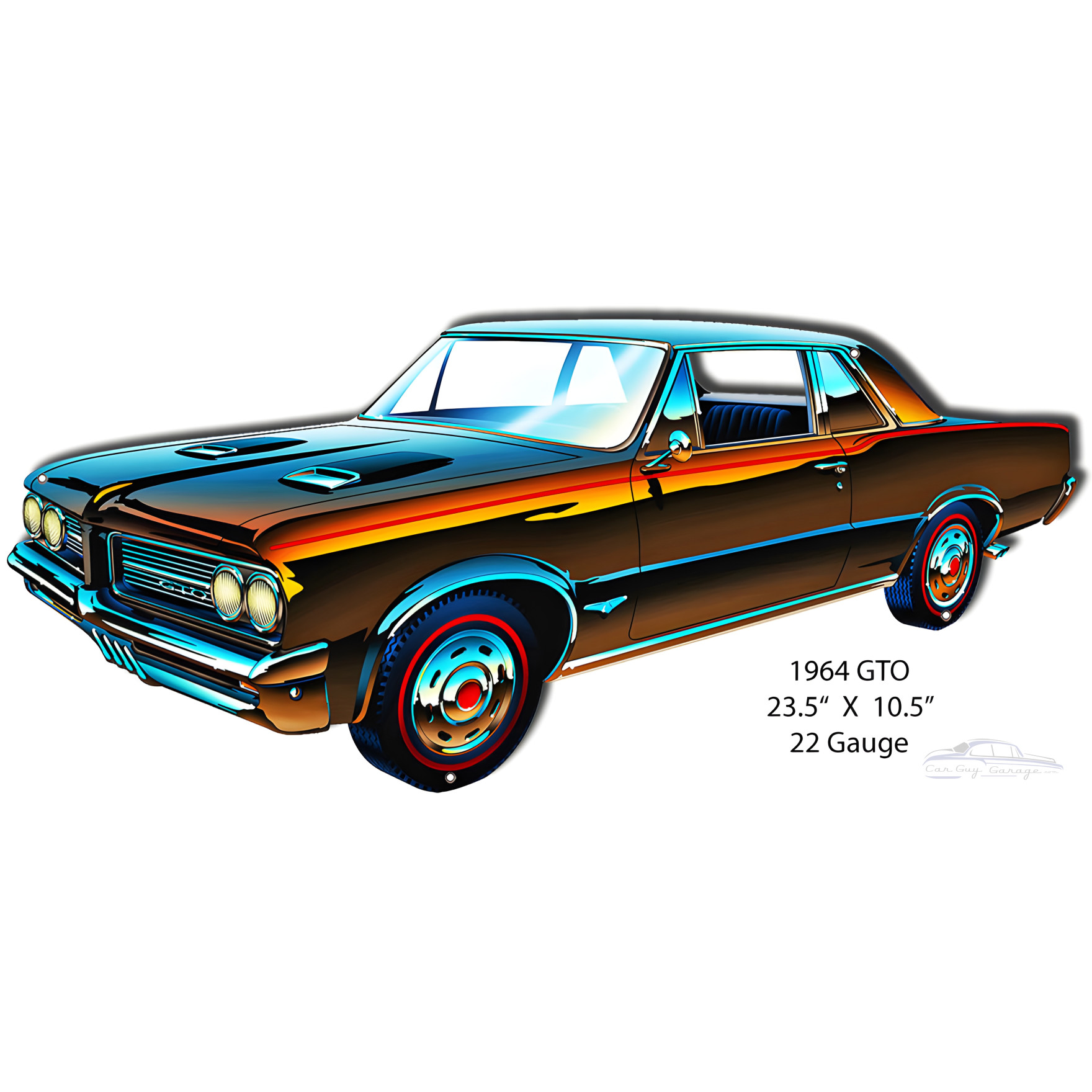 GTO 1964 Era Metal Sign - 10.5" x 23.5"