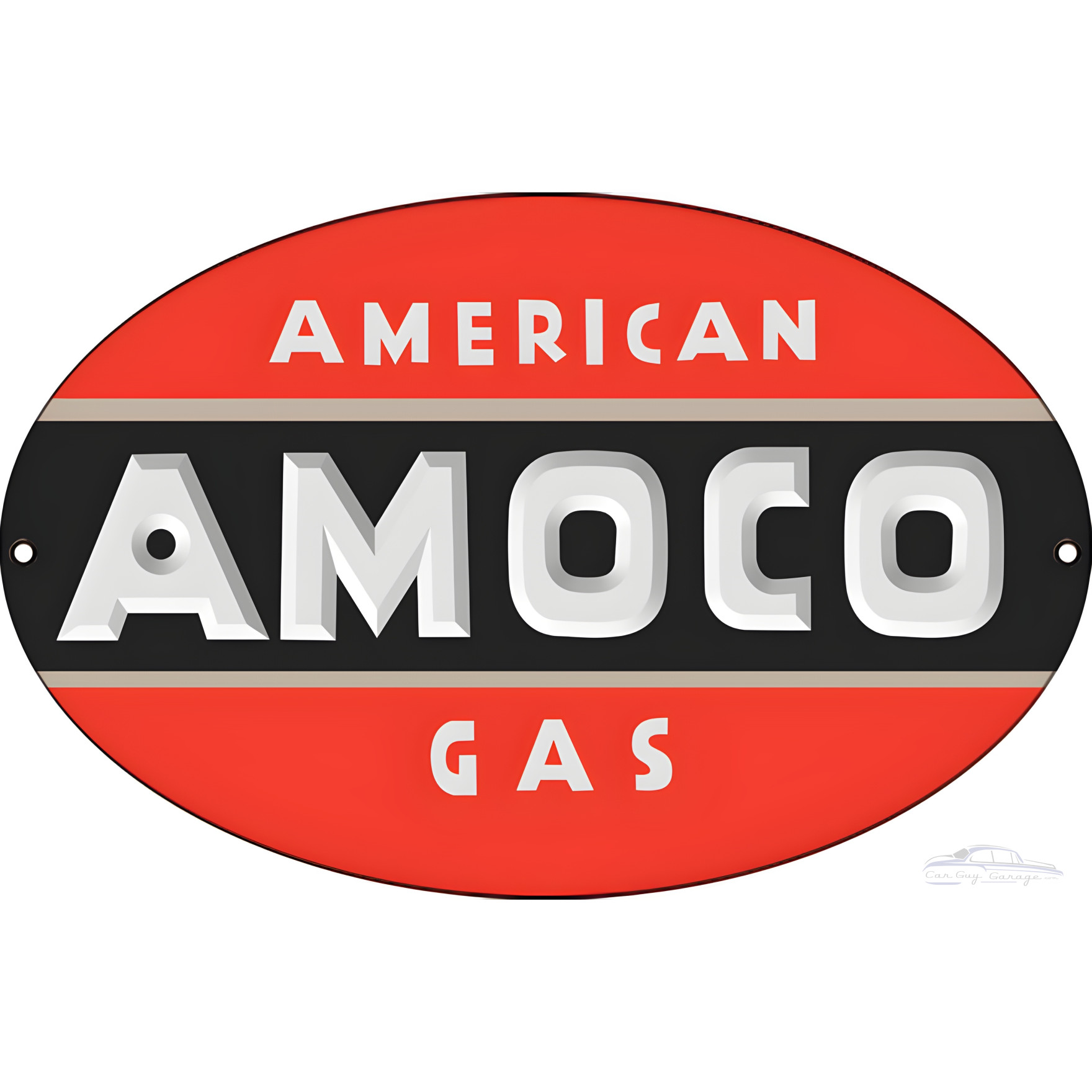 American AMOCO Gas Metal Sign - 9" x 14"