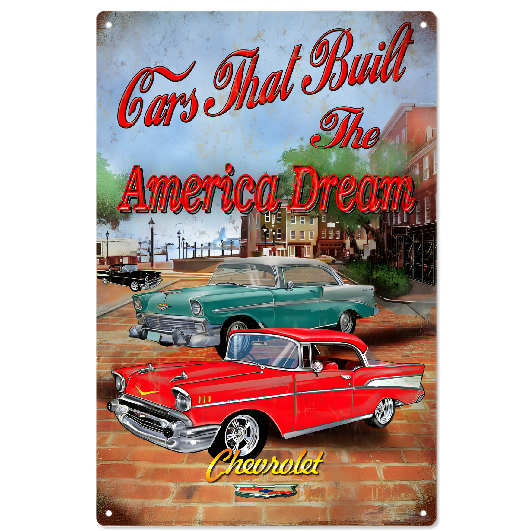 Chevrolet Cars That Built The American Dream Metal Sign - 12" x 18"