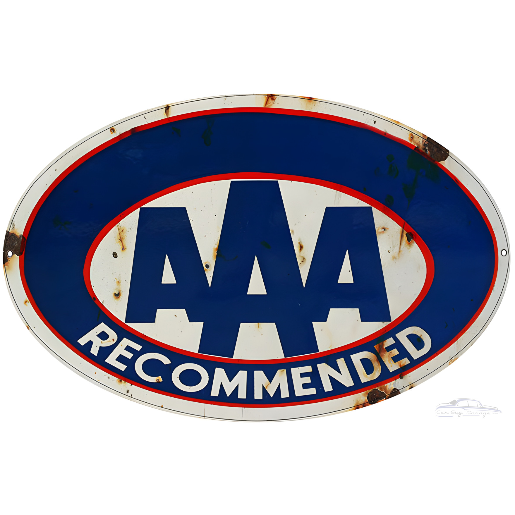 AAA Recommended Metal Sign - 9" x 14"