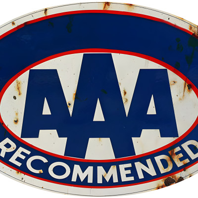 AAA Recommended Metal Sign - 9" x 14"