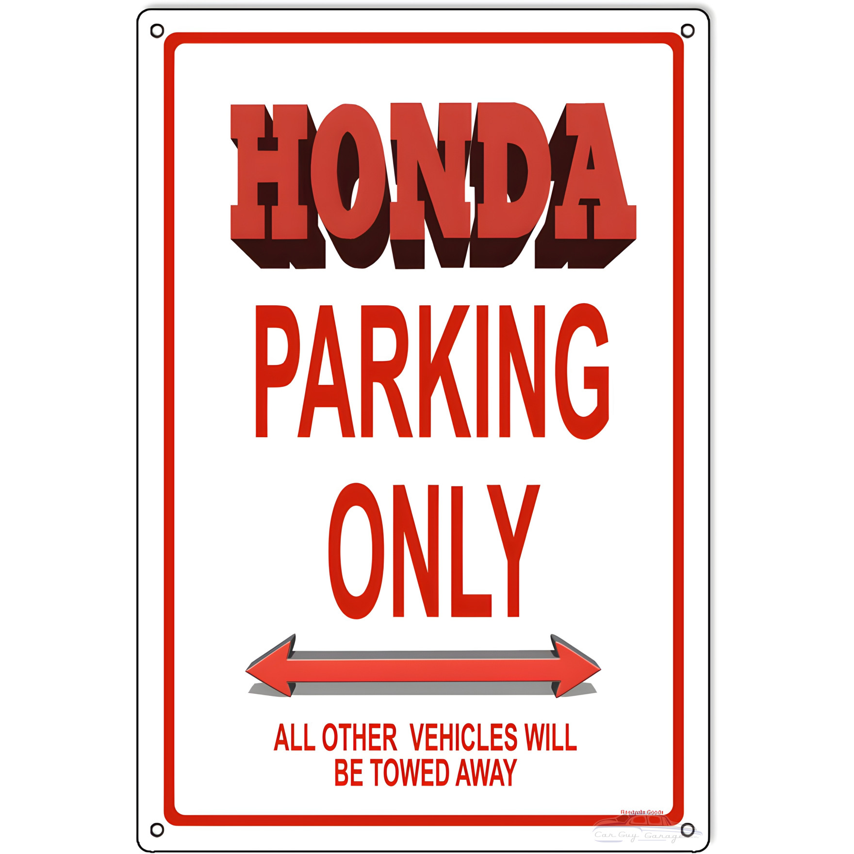 Honda Parking Only Metal Sign - 12" x 18"