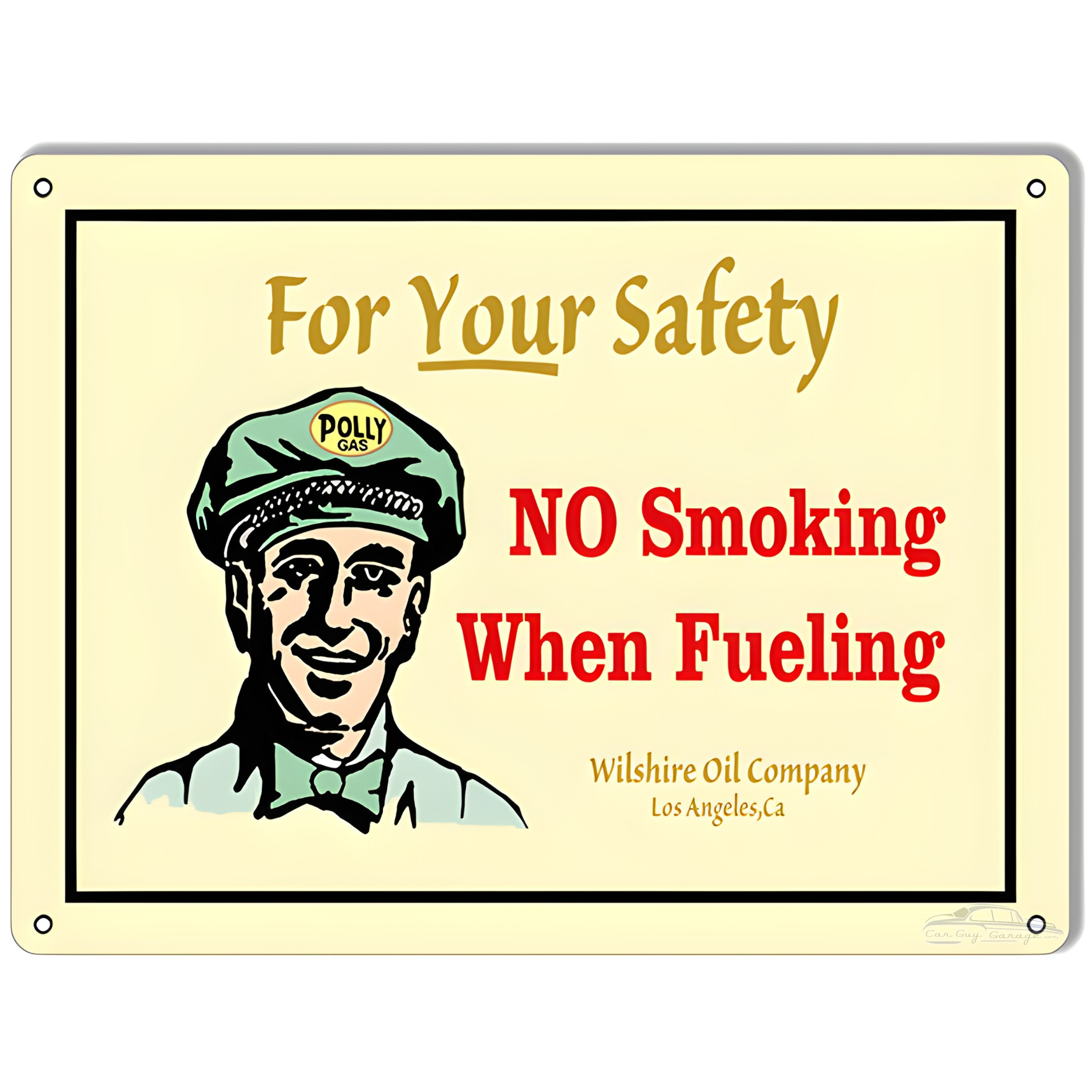 No Smoking When Fueling Gas Station Metal Sign - 9" x 12"