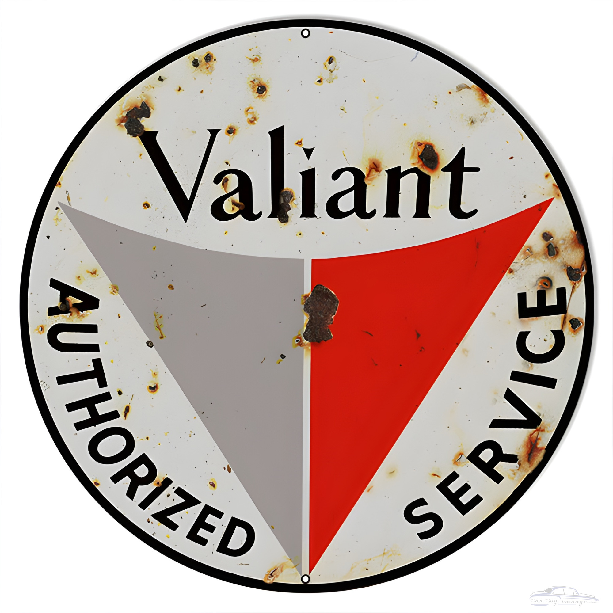 Valiant Service Metal Sign - 18" Round