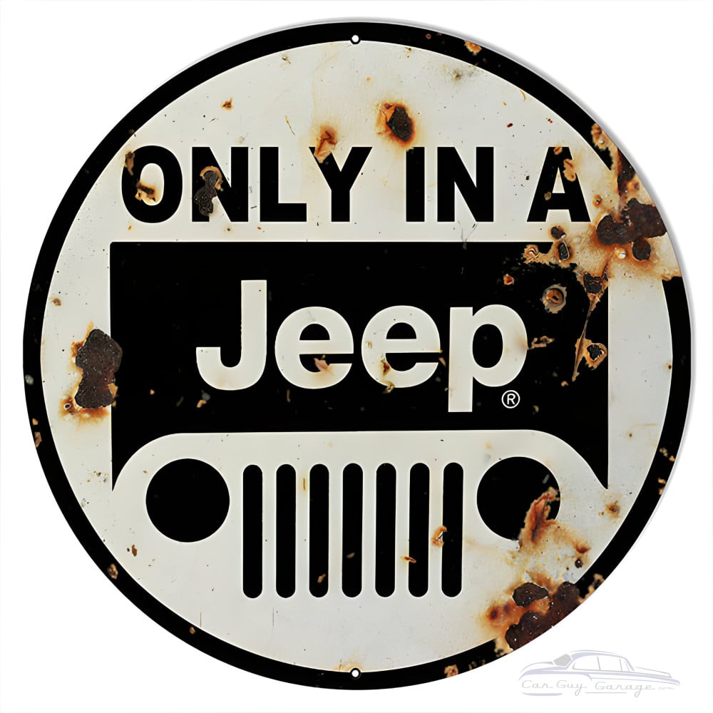 Jeep LED Sign - 15" Diameter, Indoor Use, Energy Efficient