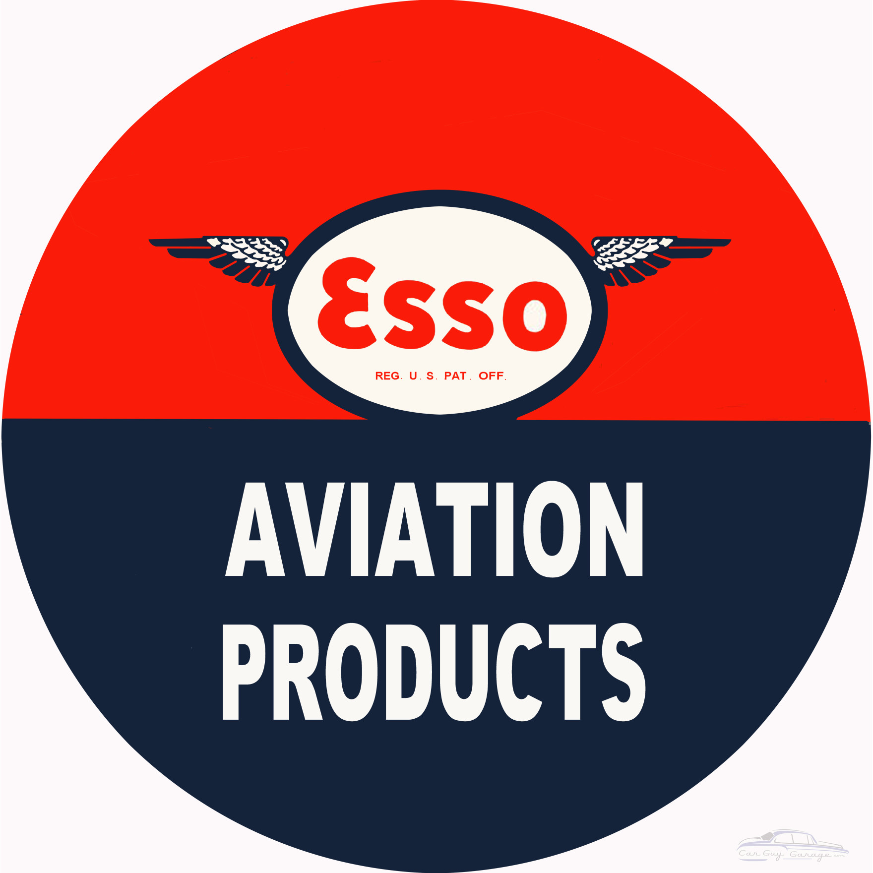 ESSO Aviation Products Metal Sign - 30" Round