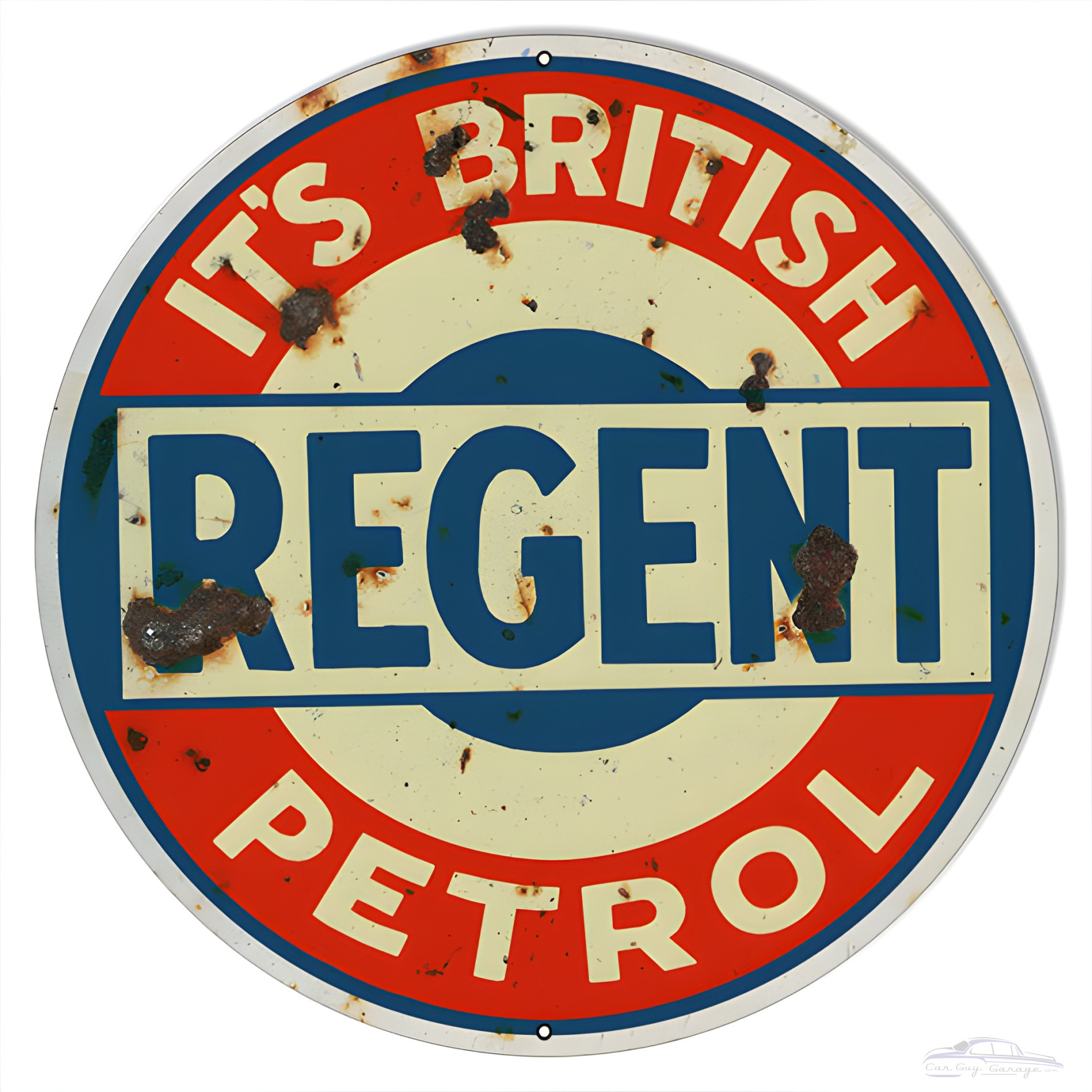 British Regent Petrol Metal Sign - 24" Round
