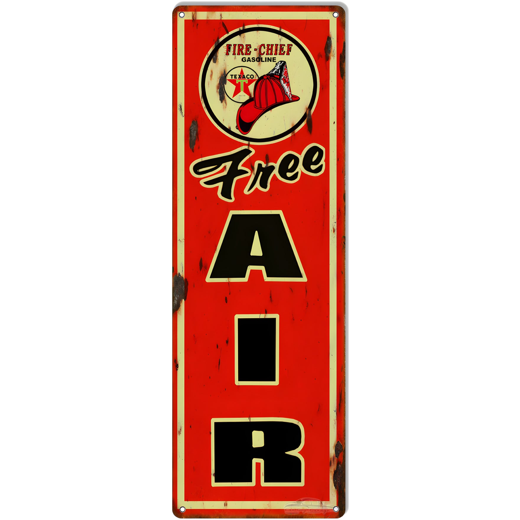 Texaco Free Air Reproduction Motor Oil Metal Sign - 8" x 24"