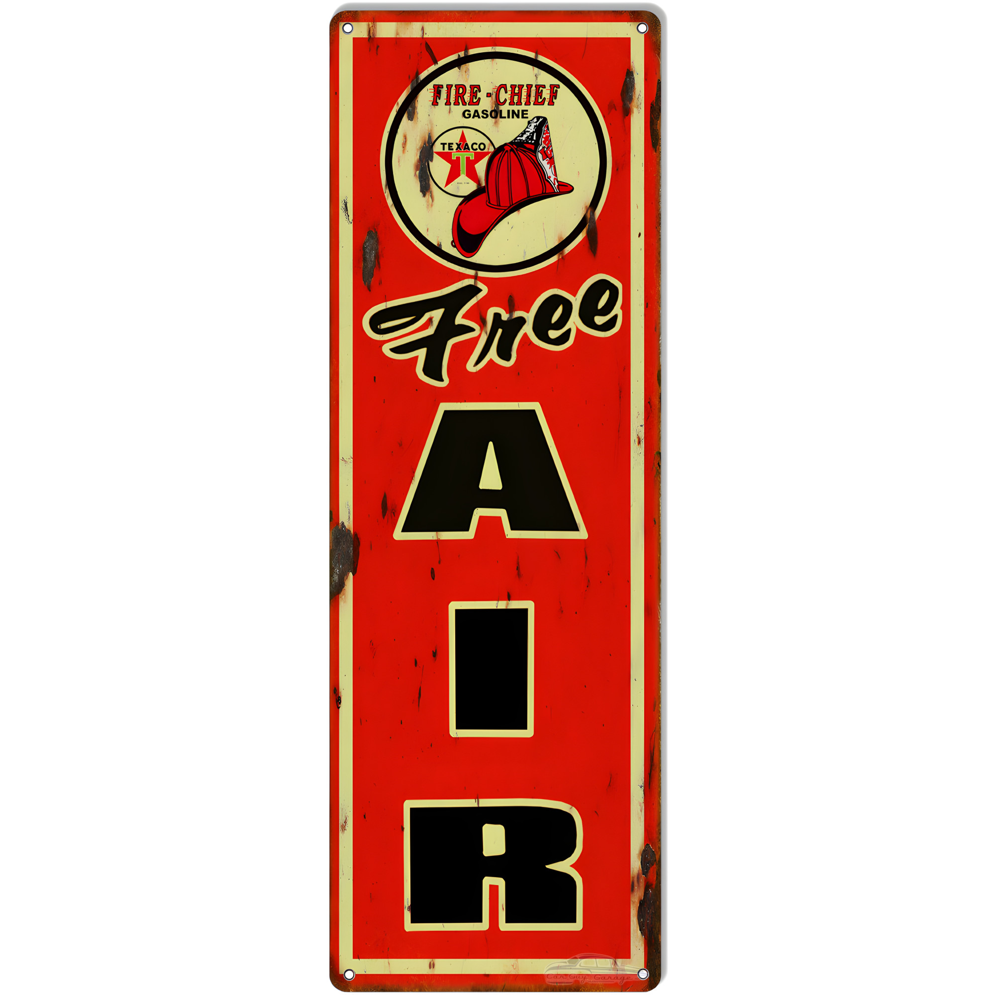 Texaco Free Air Reproduction Motor Oil Metal Sign - 8" x 24"