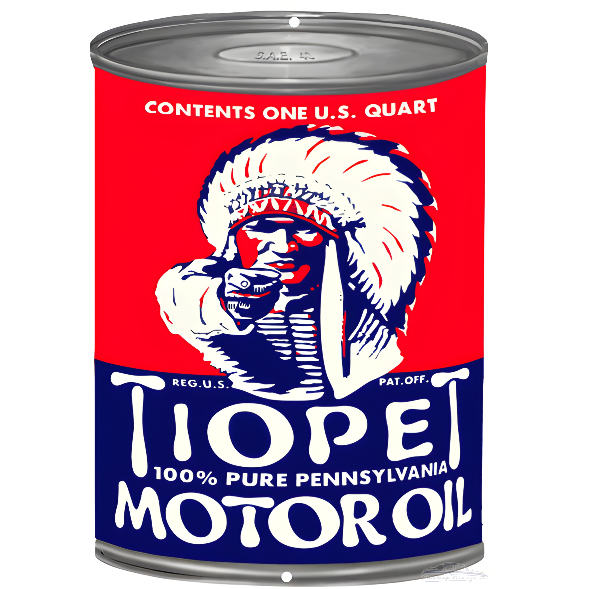 Tiopet Motor Oil Reproduction Can Cut Out Gas Station Metal Sign - 7.25 ...