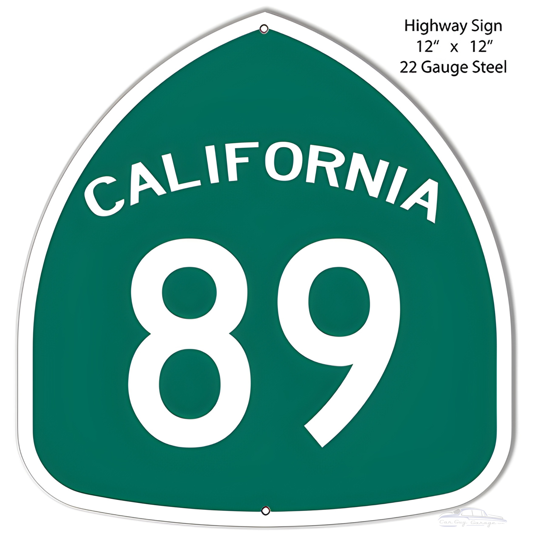 California Highway 89 Metal Sign - 12" x 12"