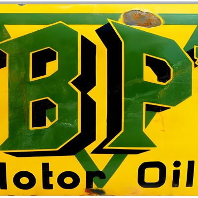 BP Motor Oils Metal Sign - 12" x 18"