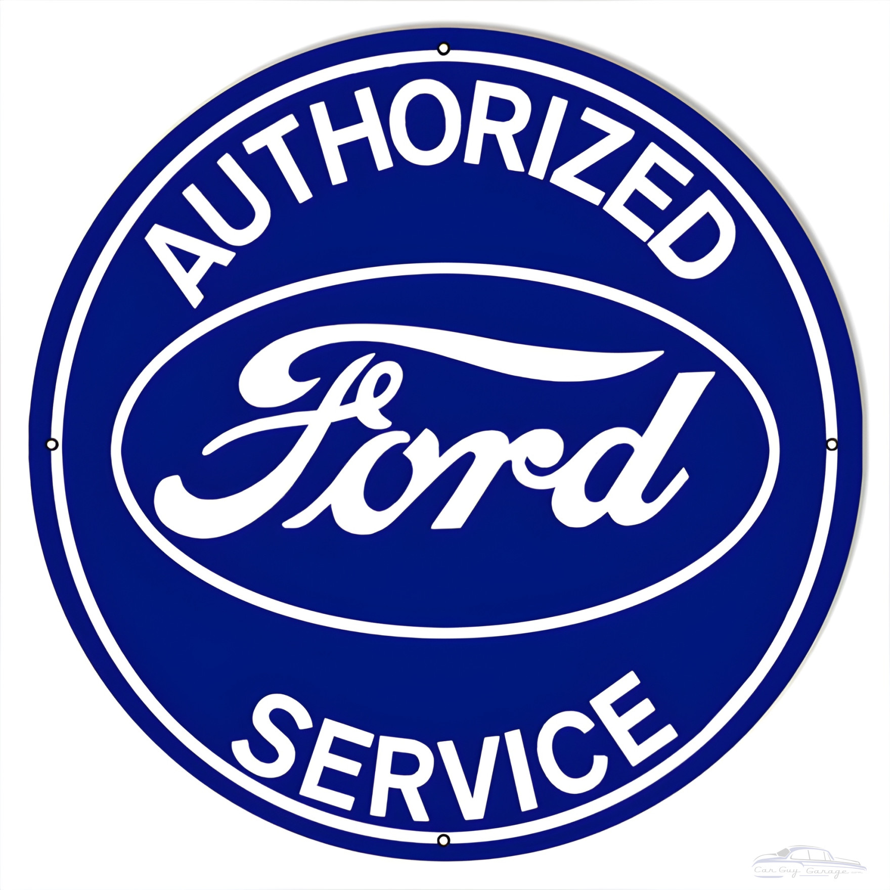Ford Service Gas Station Metal Sign - 24" Round
